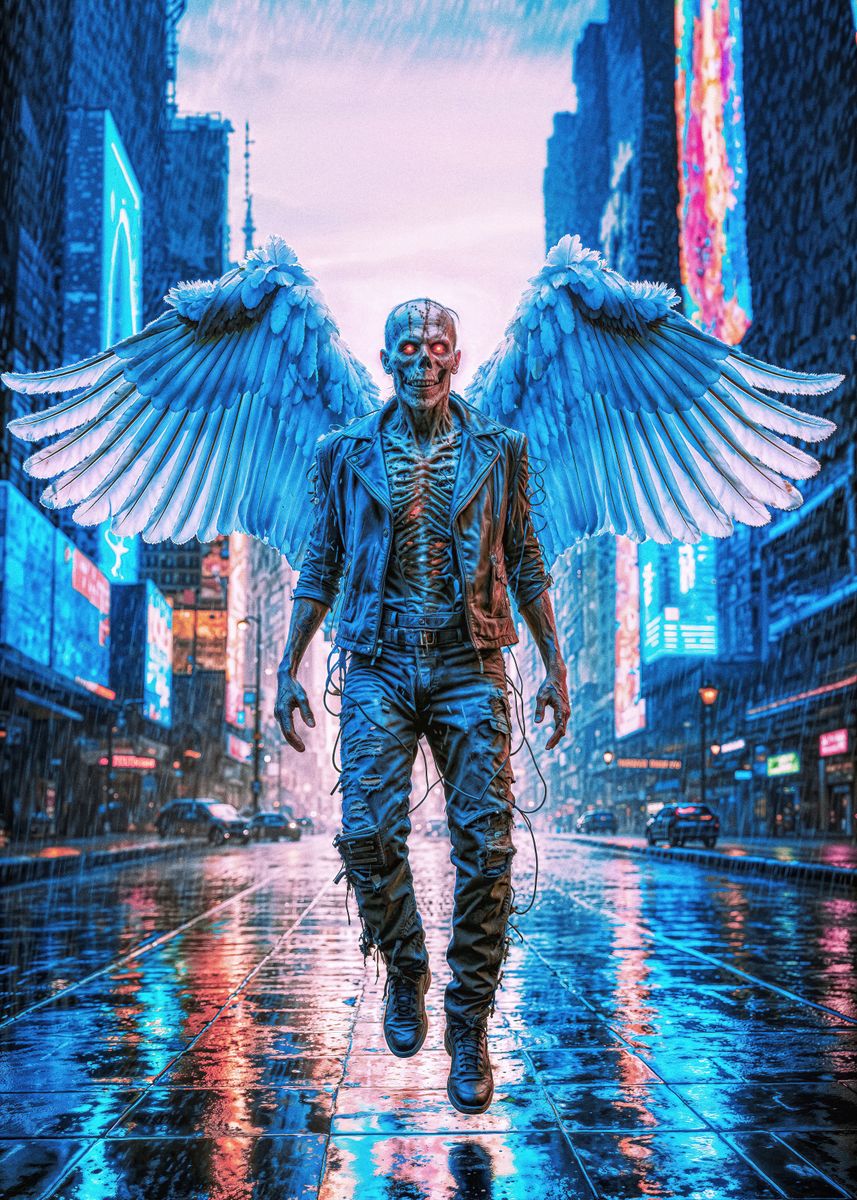 'Zombie Angel of the Future' Poster, picture, metal print, paint by ...