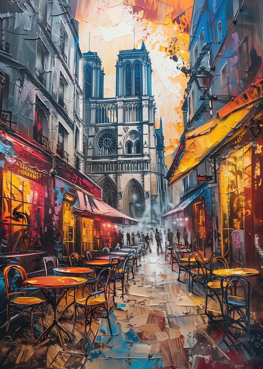 'Paris France Graffiti' Poster, picture, metal print, paint by Color My ...