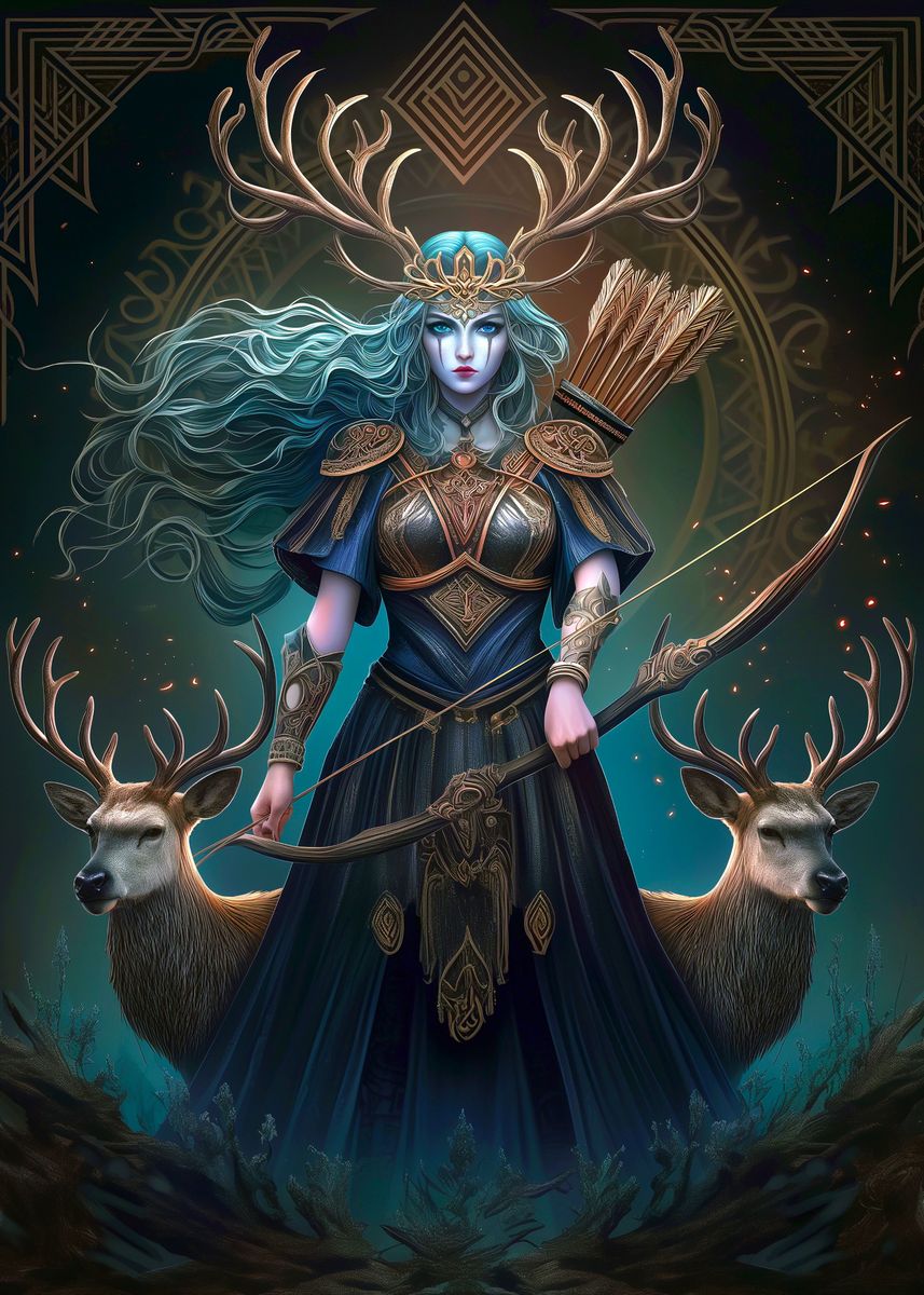 'Majestic Huntress' Poster, picture, metal print, paint by Alexa Vargas ...