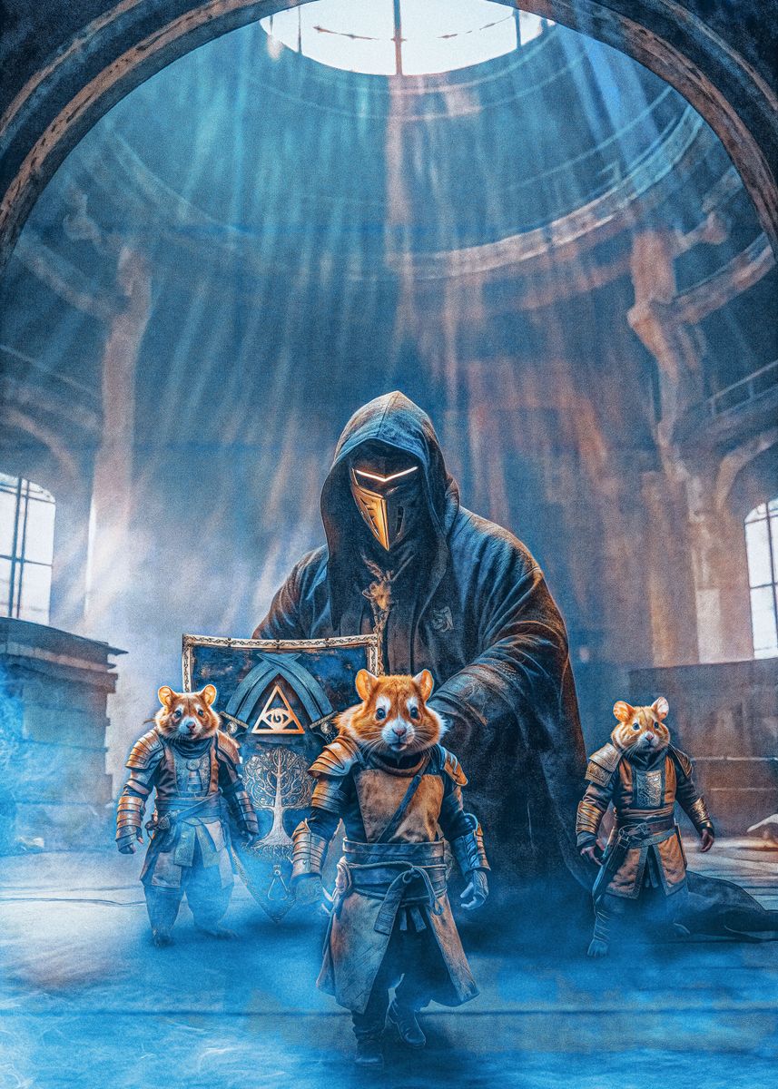 'Hamster warriors' Poster, picture, metal print, paint by JEDART | Displate