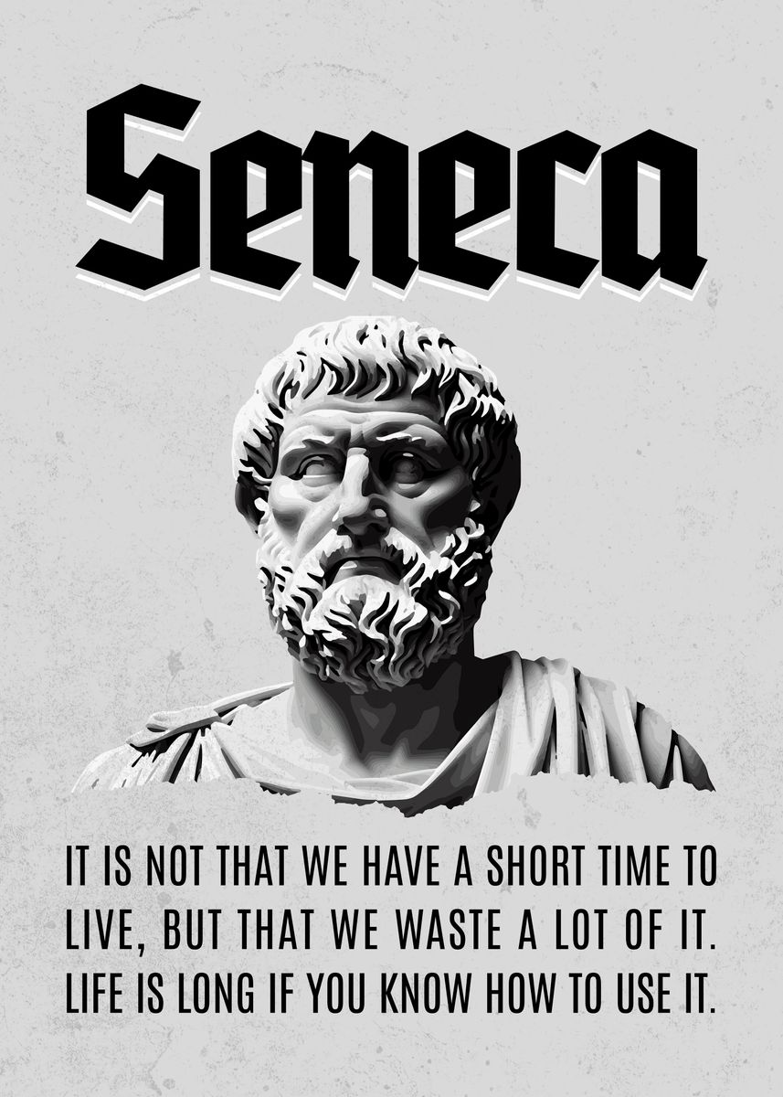 'Seneca Stoic Quote 4' Poster, picture, metal print, paint by Jovana ...