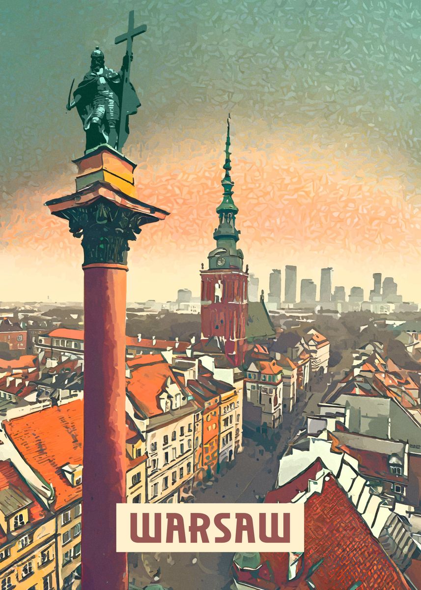 'Warsaw' Poster, picture, metal print, paint by Bo Kev | Displate