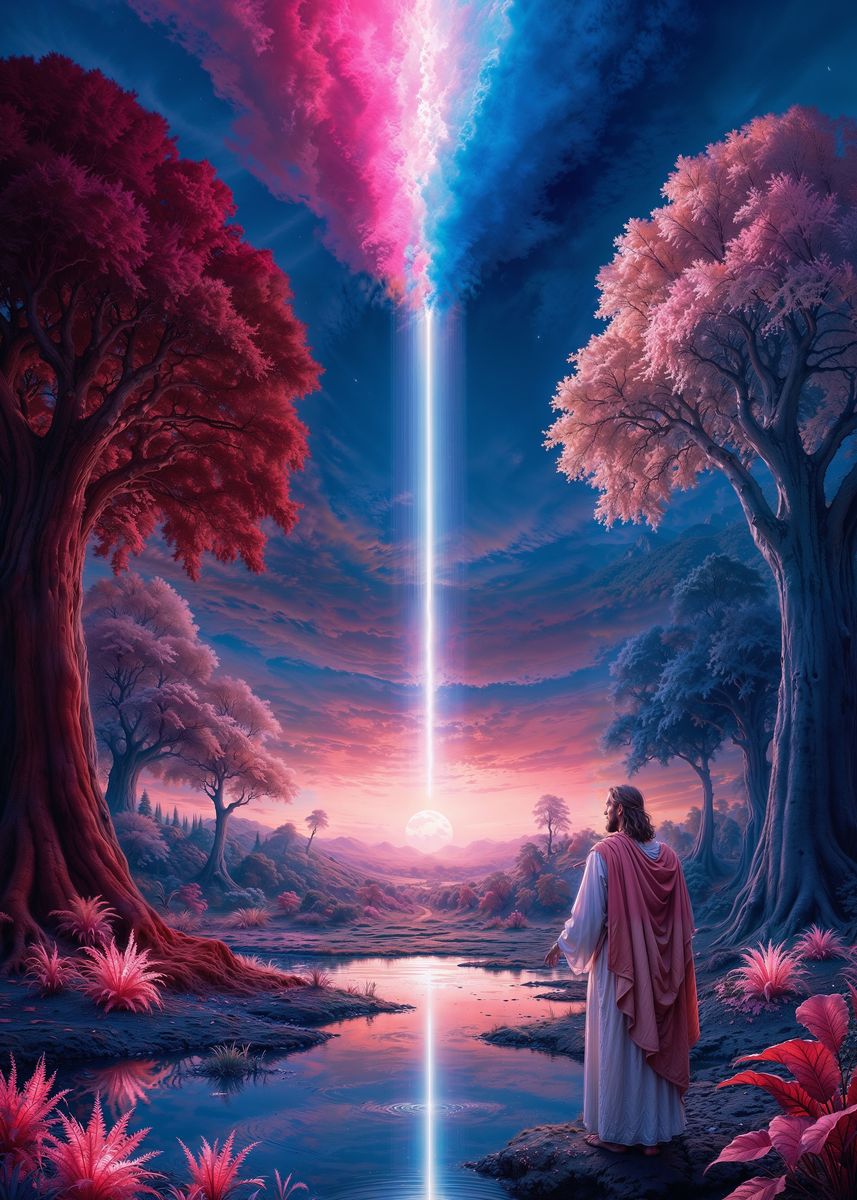 'The Gaze of Jesus' Poster, picture, metal print, paint by sekarayu ...