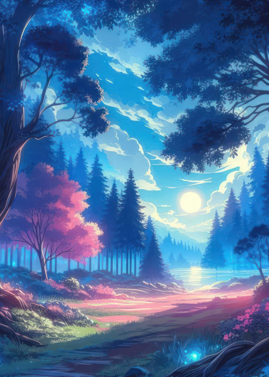 'Landscape V13' Poster, picture, metal print, paint by Art Fundamentals ...