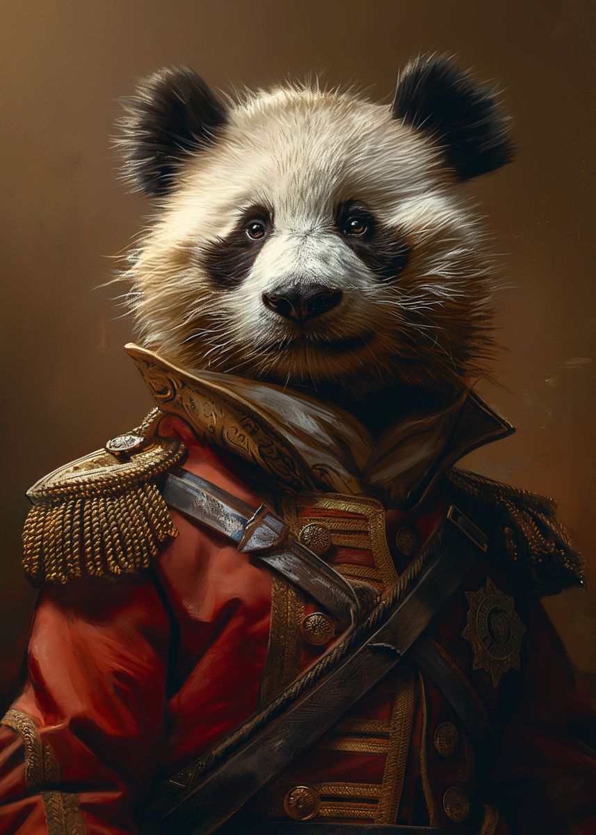 'Regal Panda General' Poster, picture, metal print, paint by Notorious ...