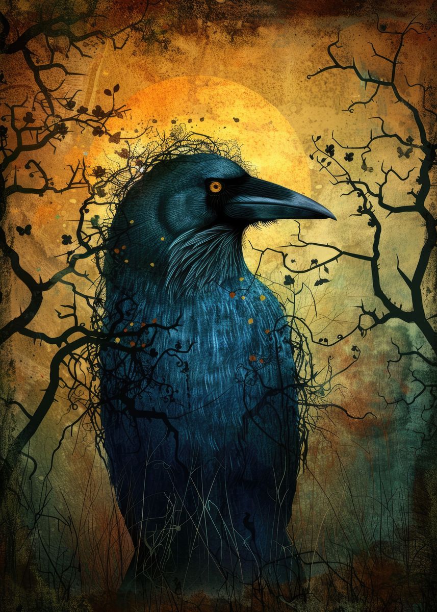 'Raven Light' Poster, picture, metal print, paint by Mezma and Azzayal ...