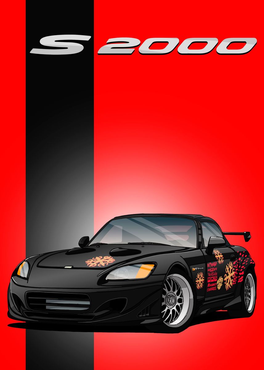 'Honda S2000' Poster, picture, metal print, paint by ND Fat | Displate
