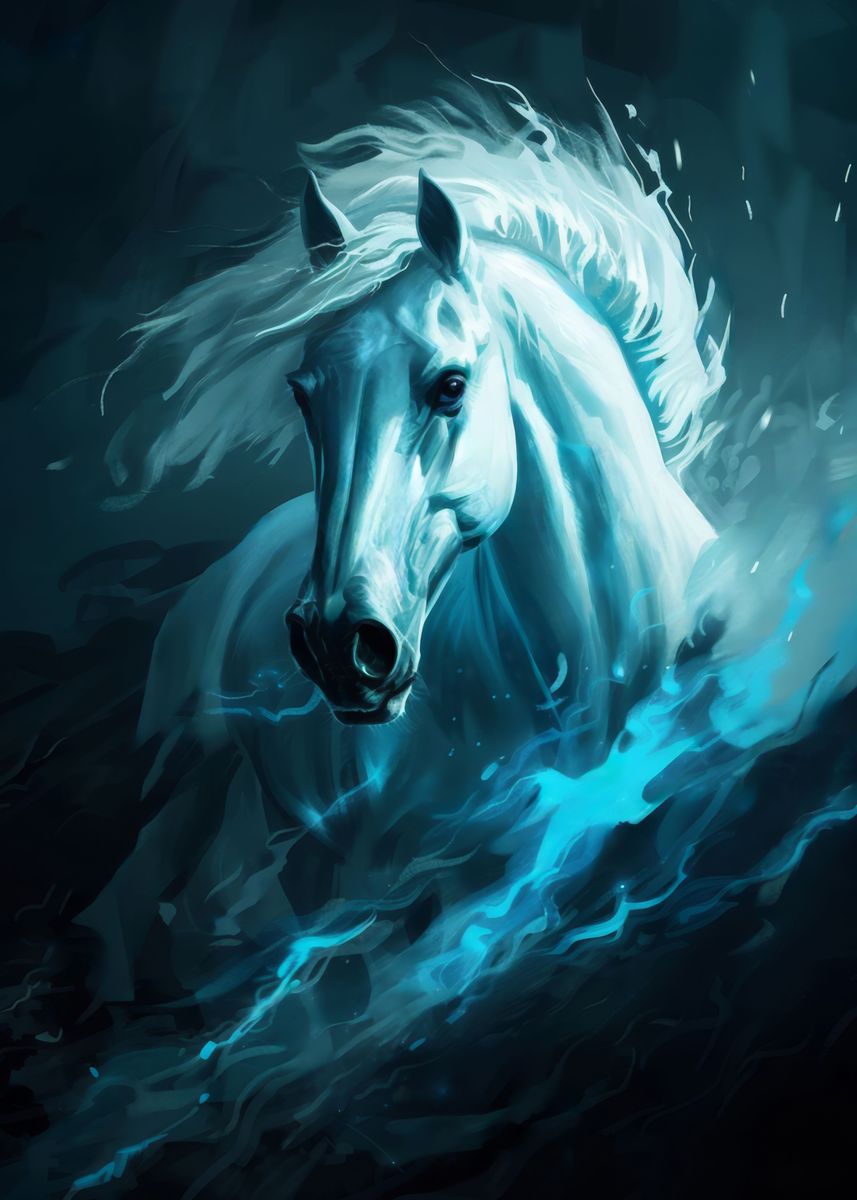 'Phantom Steed' Poster, picture, metal print, paint by Michael Mattler ...