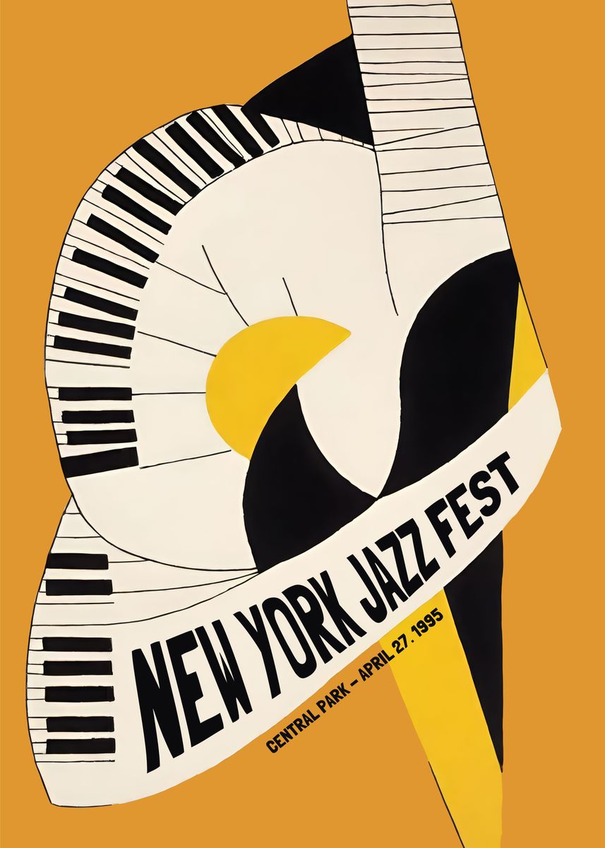 'New York Jazz Fest Poster' Poster, picture, metal print, paint by BluePinkPanther | Displate