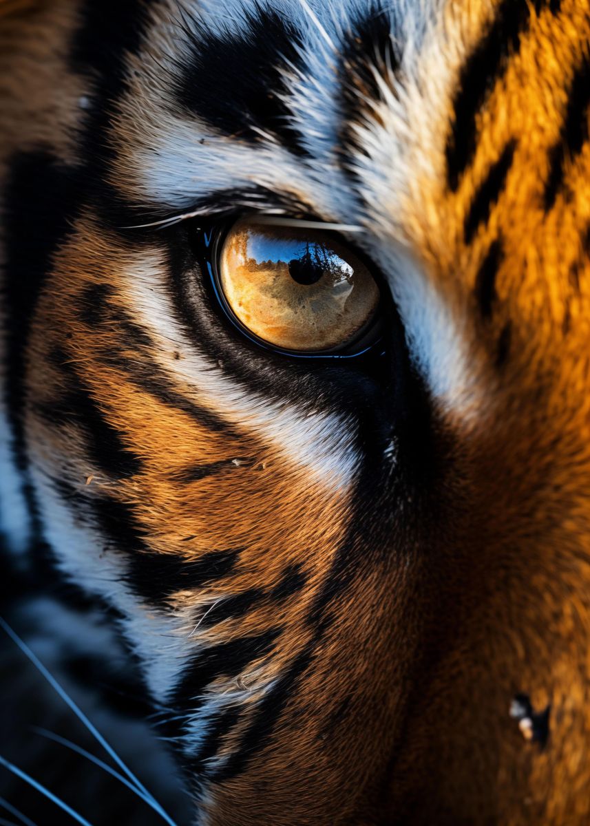 'Eye Of The Tiger' Poster, picture, metal print, paint by Amagi | Displate