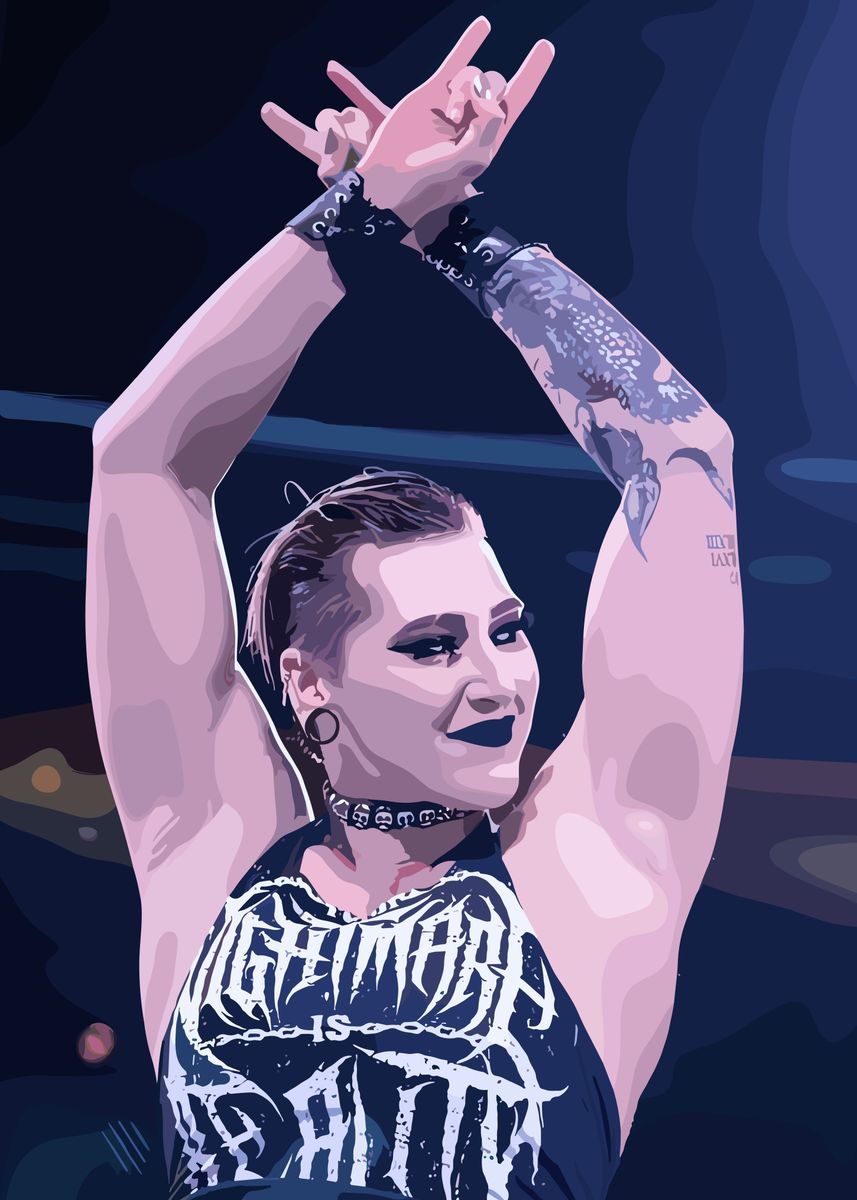 'Rhea Ripley' Poster, picture, metal print, paint by Ying Jackal | Displate