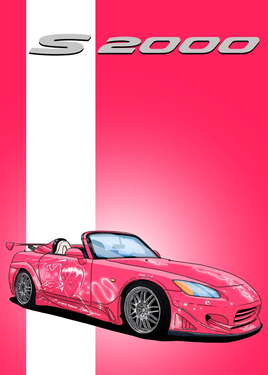 'Honda S2000' Poster, picture, metal print, paint by ND Fat | Displate
