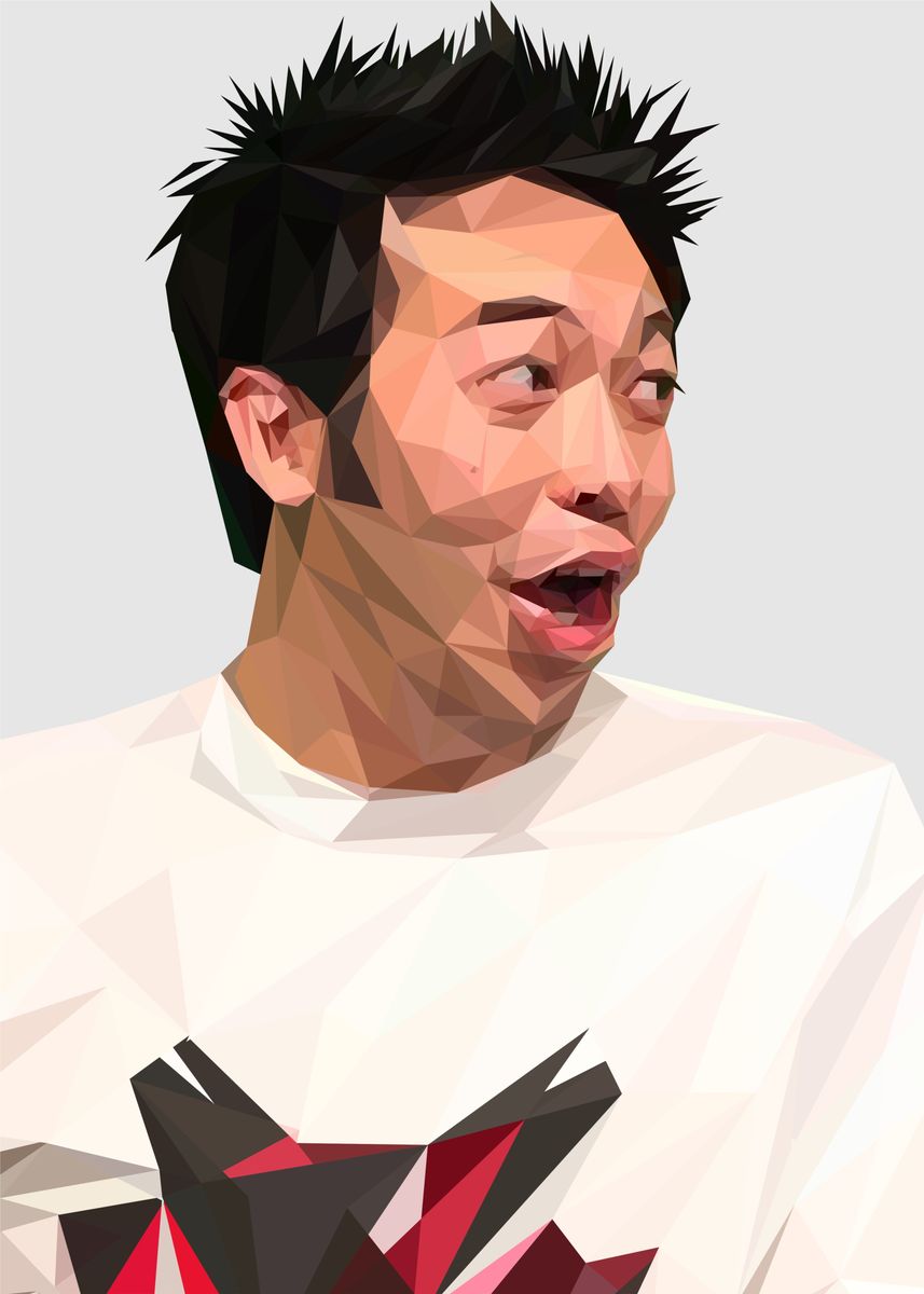 'pog champ' Poster, picture, metal print, paint by Lowpoly Posters ...