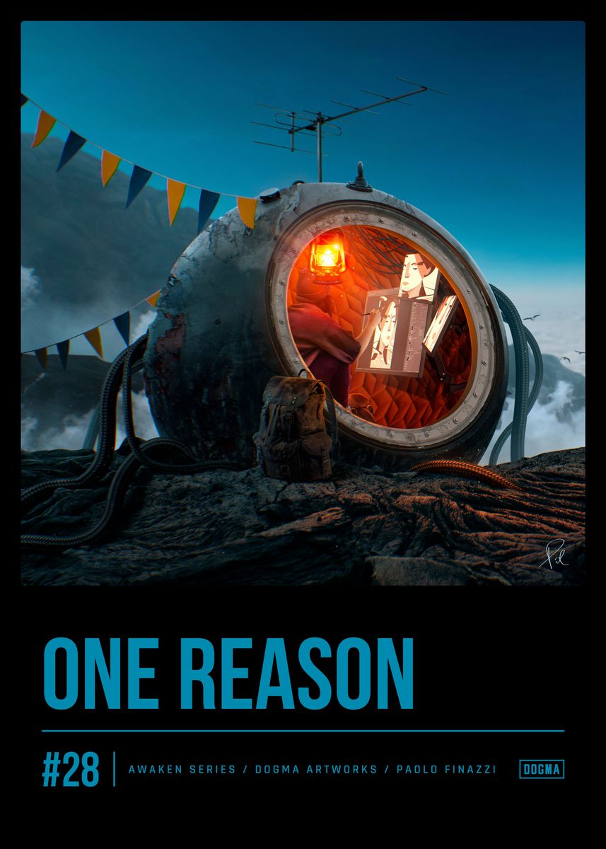 'One reason' Poster, picture, metal print, paint by Dogma | Displate