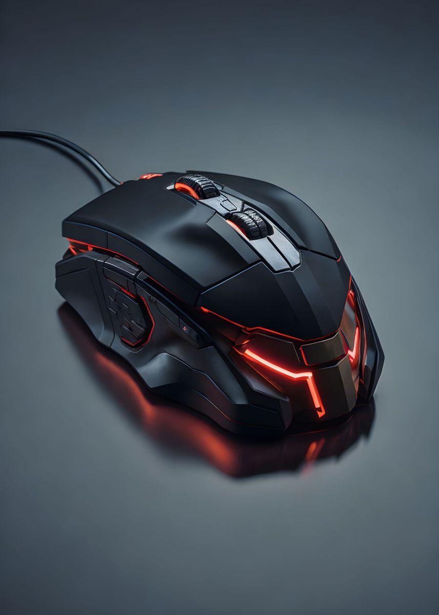 'Black Gaming Mouse' Poster, picture, metal print, paint by Andreas ...