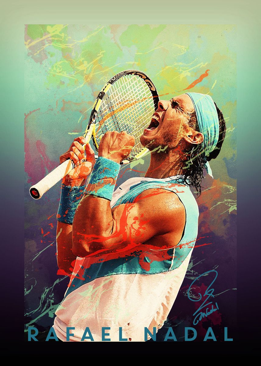 'Nadal 2007 French Open' Poster, picture, metal print, paint by KI RU ...