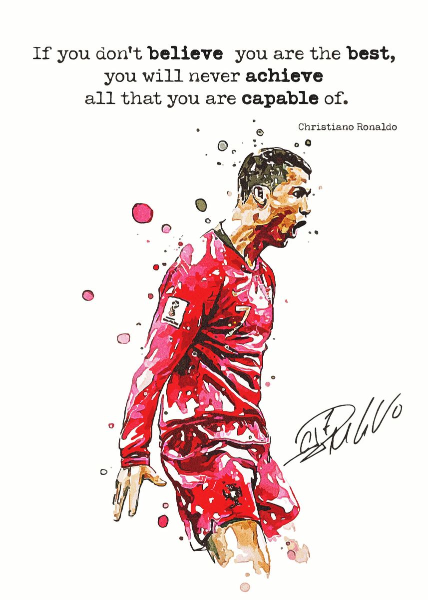 'Soccer Player Signature' Poster, picture, metal print, paint by Nguyen ...