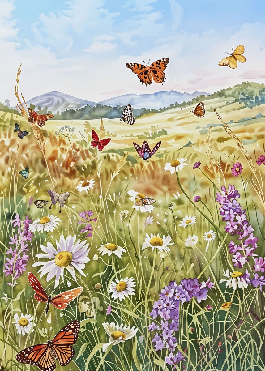 'Sunkissed Meadow' Poster, picture, metal print, paint by Mark Vincent ...