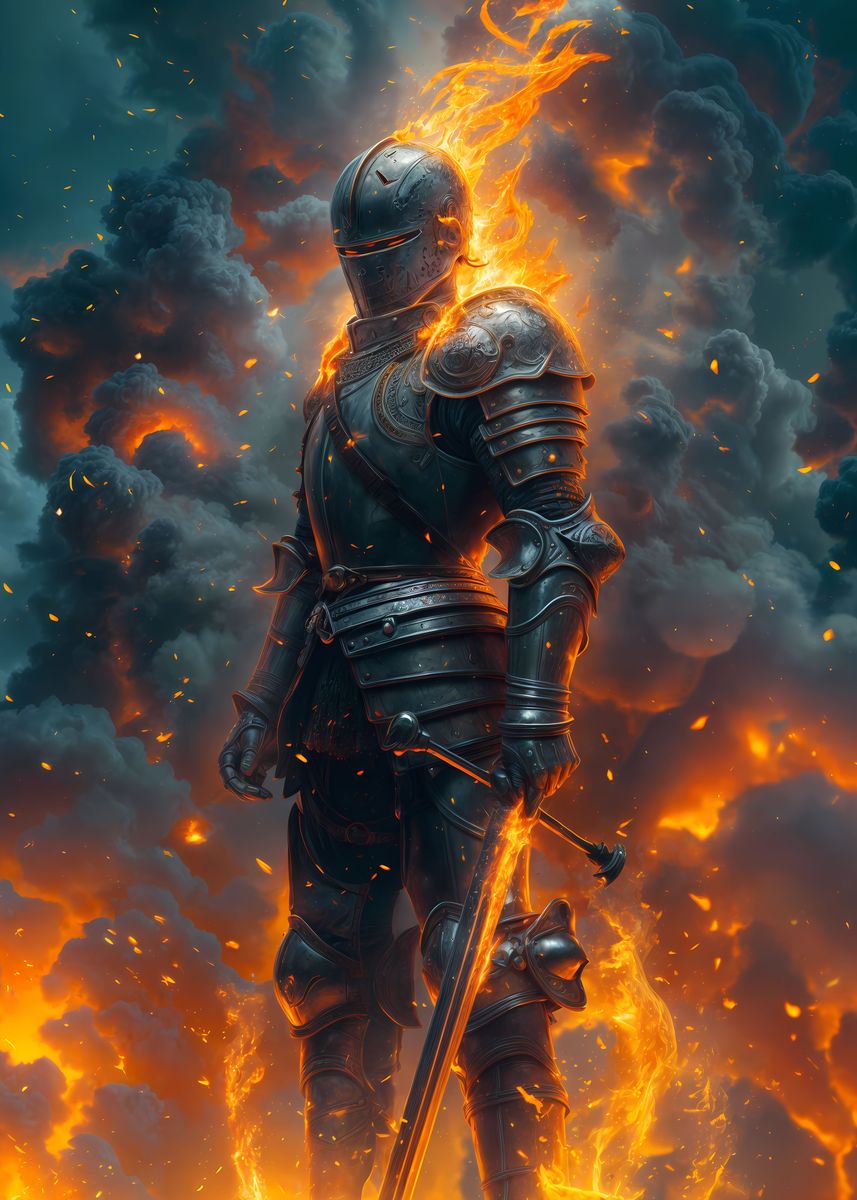 'Black Knight' Poster, picture, metal print, paint by Jamestar | Displate