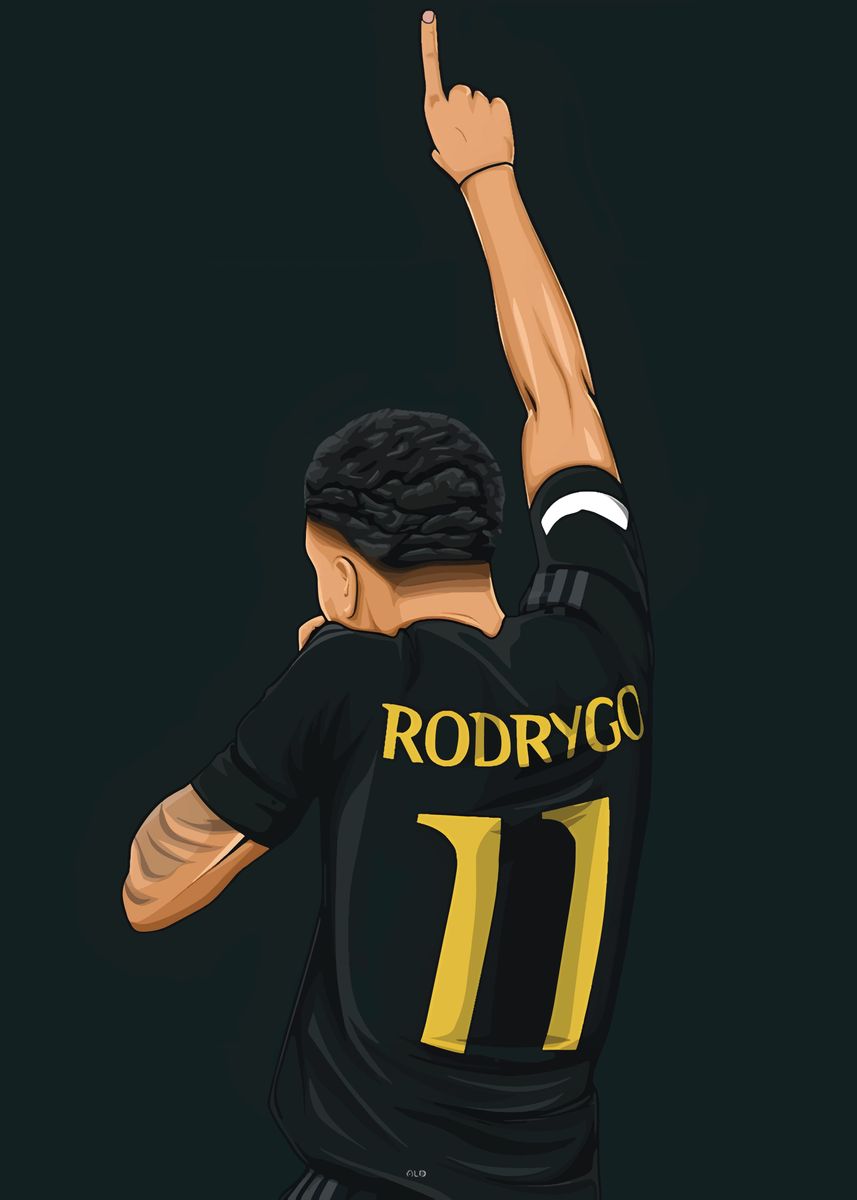 'Rodrygo player' Poster, picture, metal print, paint by Sakura Art ...