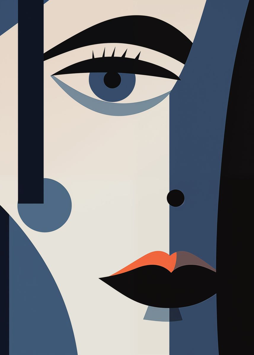 'Portrait Contemporary art' Poster, picture, metal print, paint by ...