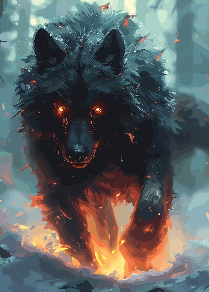 'Wolf Horror' Poster, picture, metal print, paint by Gomes Leonard ...