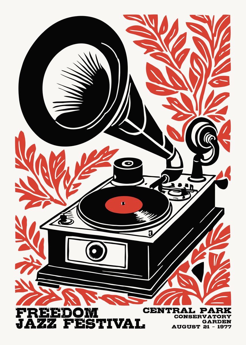 'Freedom Jazz Festival' Poster, picture, metal print, paint by ...