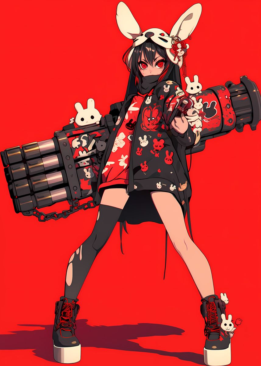 'Cyber Bunny Enforcer' Poster, picture, metal print, paint by Luong ...