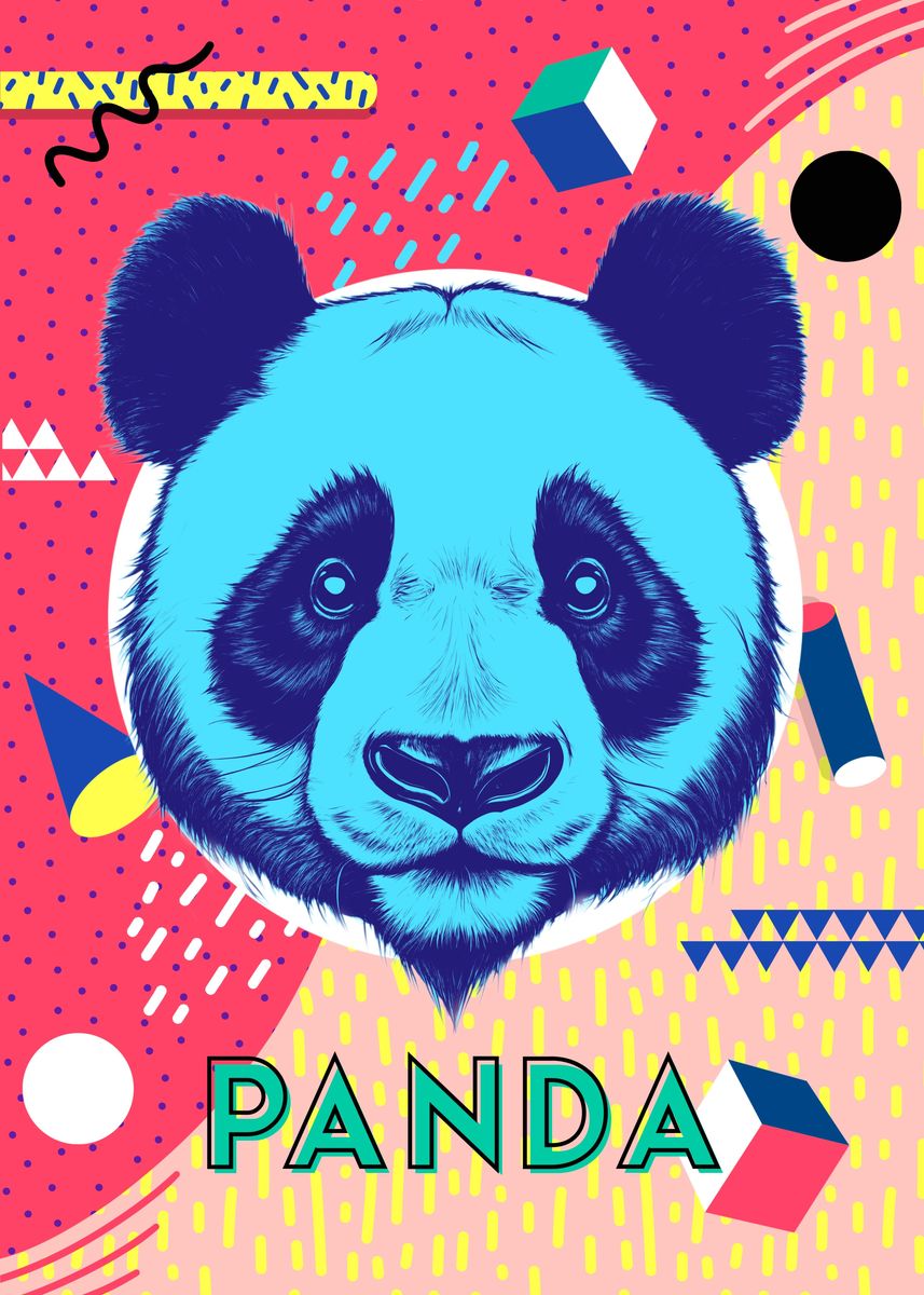 'Panda' Poster, picture, metal print, paint by Yushiroe | Displate