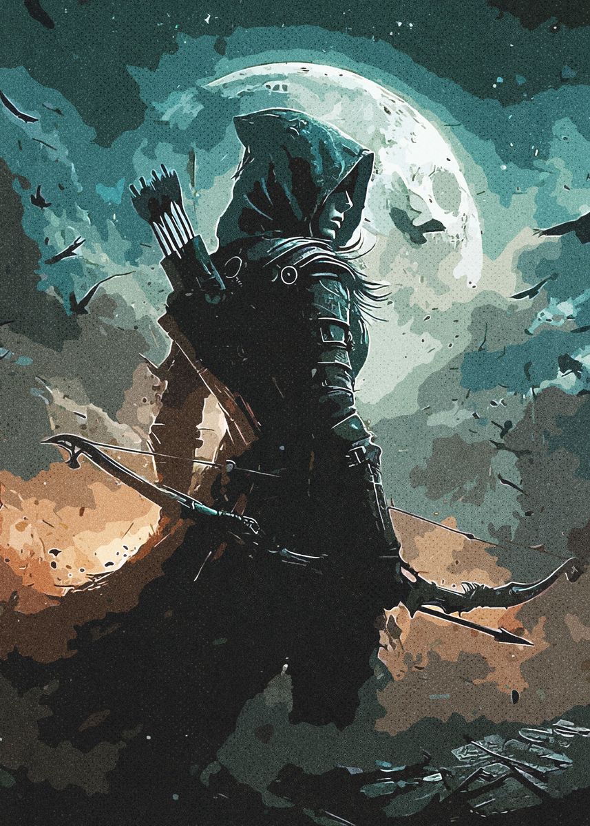 'Archer Dark ' Poster, picture, metal print, paint by Hamka Risha ...