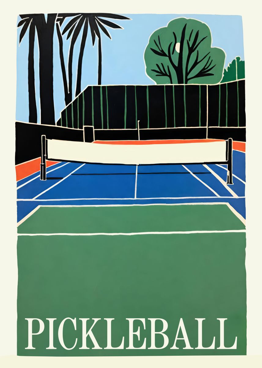 'Pickleball Poster' Poster, picture, metal print, paint by ...