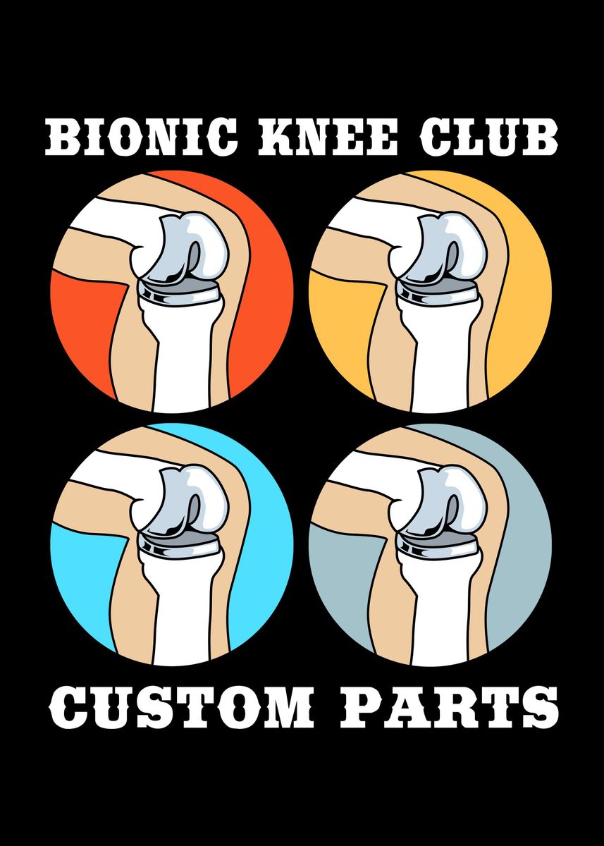 'Bionic Knee Club Surgery' Poster, picture, metal print, paint by ...