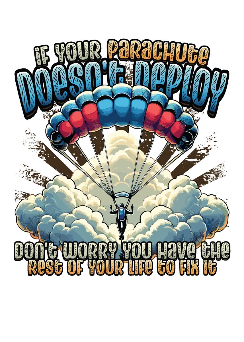 'Skydiving Parachute' Poster, picture, metal print, paint by Sascha ...