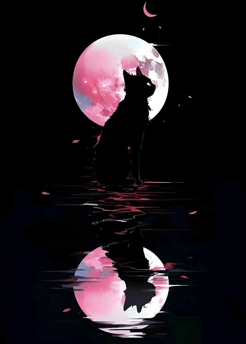 'Cats Shadow' Poster, picture, metal print, paint by jhon impact | Displate