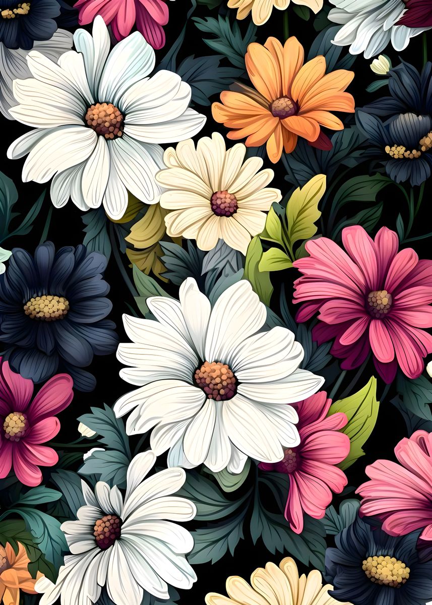 'wallpaper flowers nature' Poster, picture, metal print, paint by pixar ...