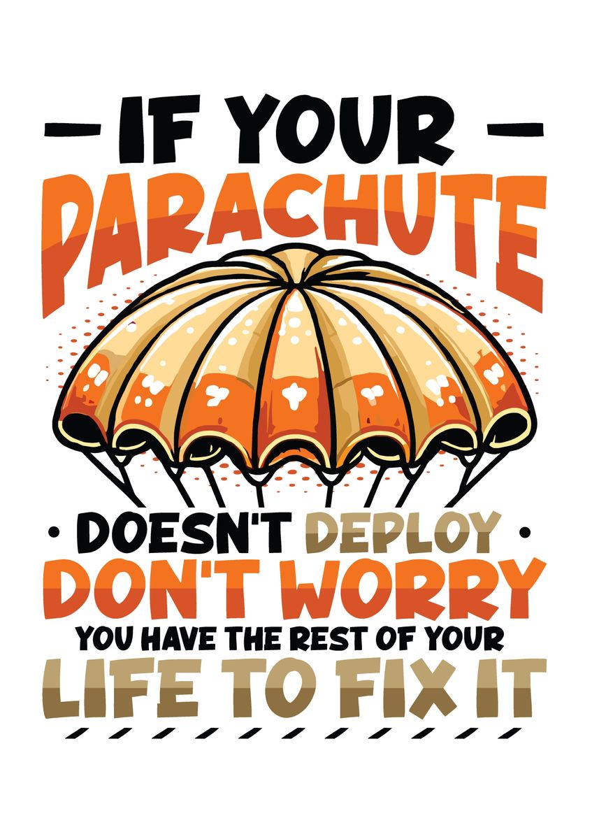 'Skydiving Parachute' Poster, picture, metal print, paint by Sascha ...