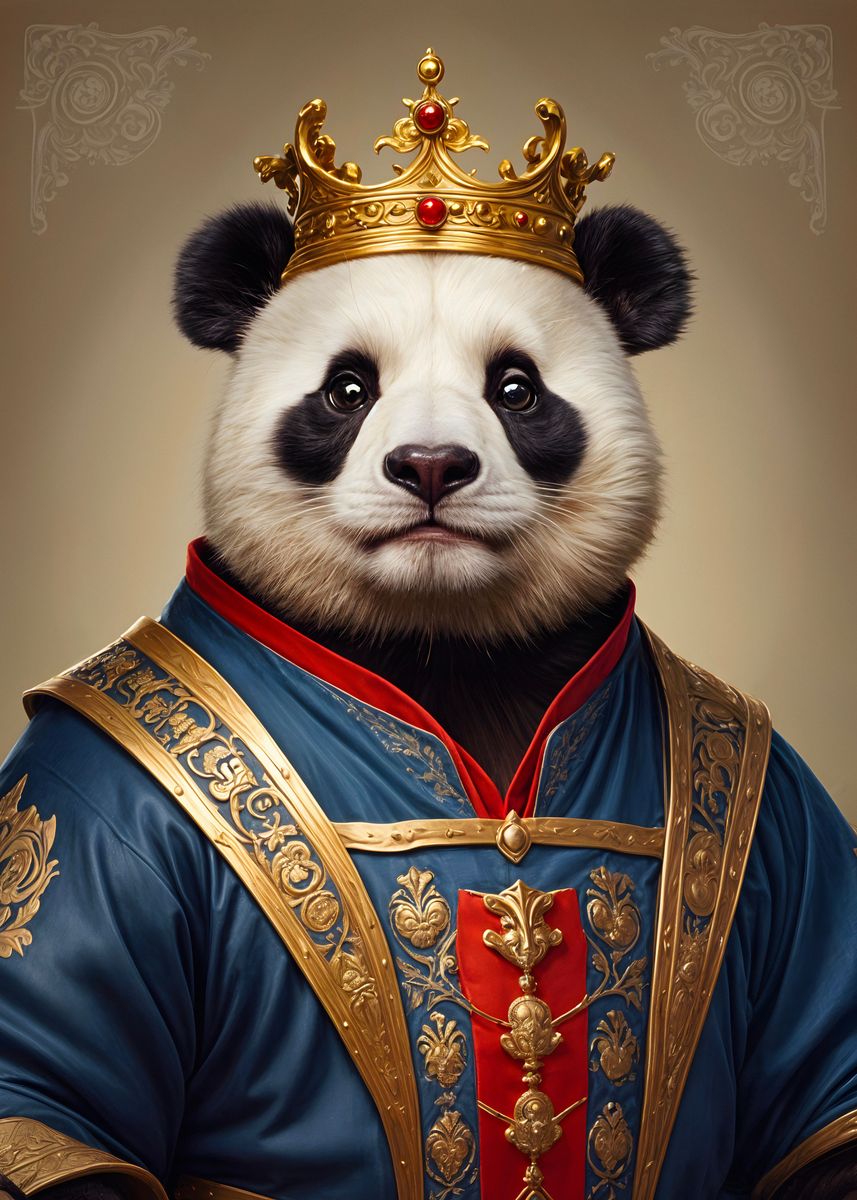 'Panda Prince' Poster, picture, metal print, paint by Illust Artz ...
