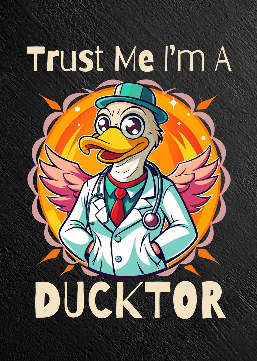 'Psychedelic Duck Doctor' Poster, picture, metal print, paint by Wyld ...