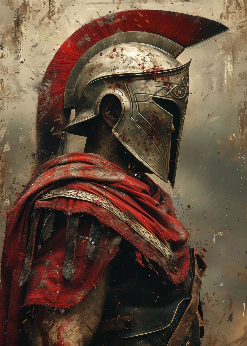 'Sparta Warrior' Poster, picture, metal print, paint by Byrdyak | Displate