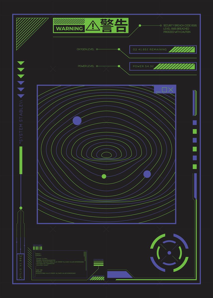 'Cyberpunk Cybercell ECHO' Poster, picture, metal print, paint by ...