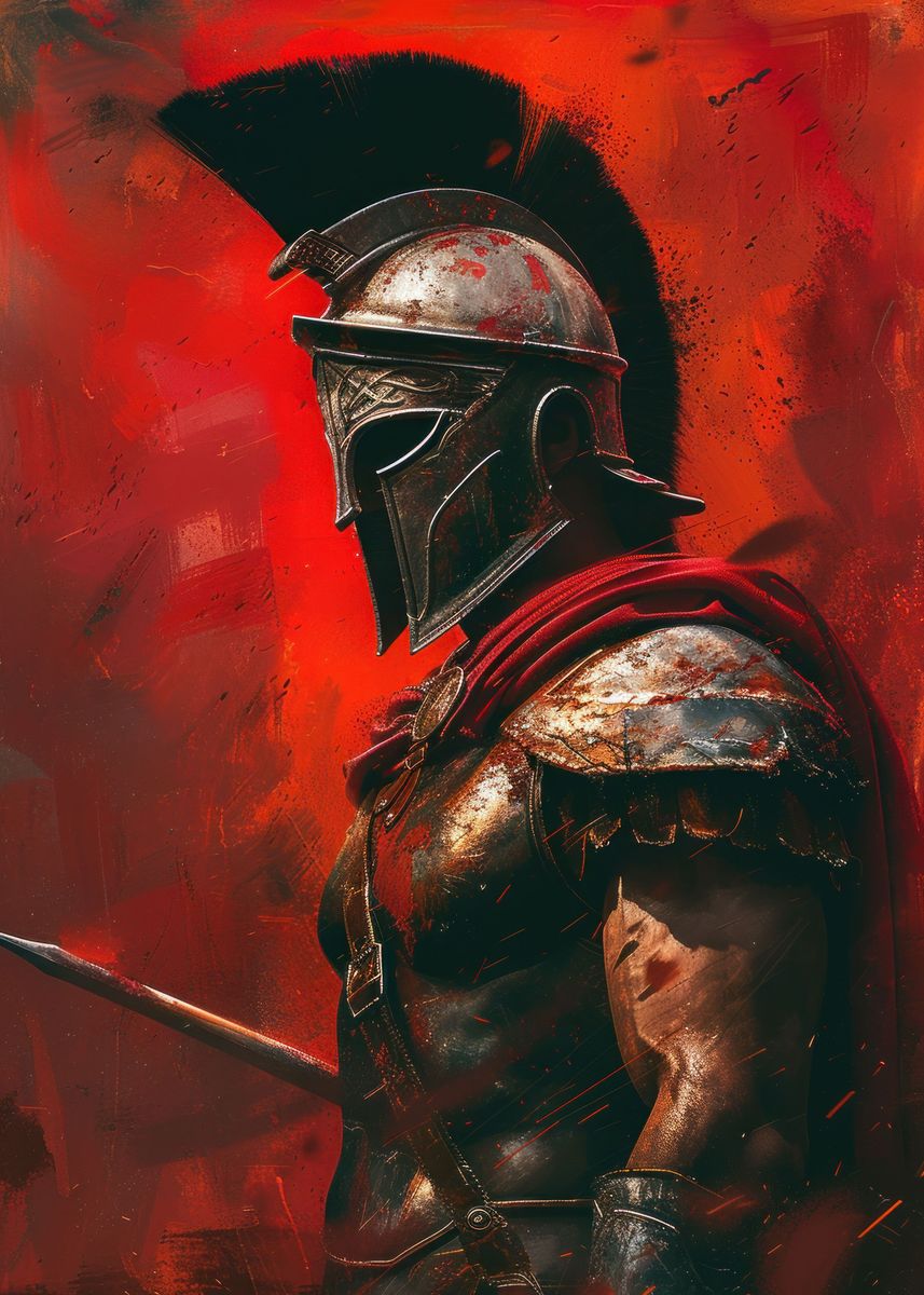 'Sparta Warrior' Poster, picture, metal print, paint by Byrdyak | Displate