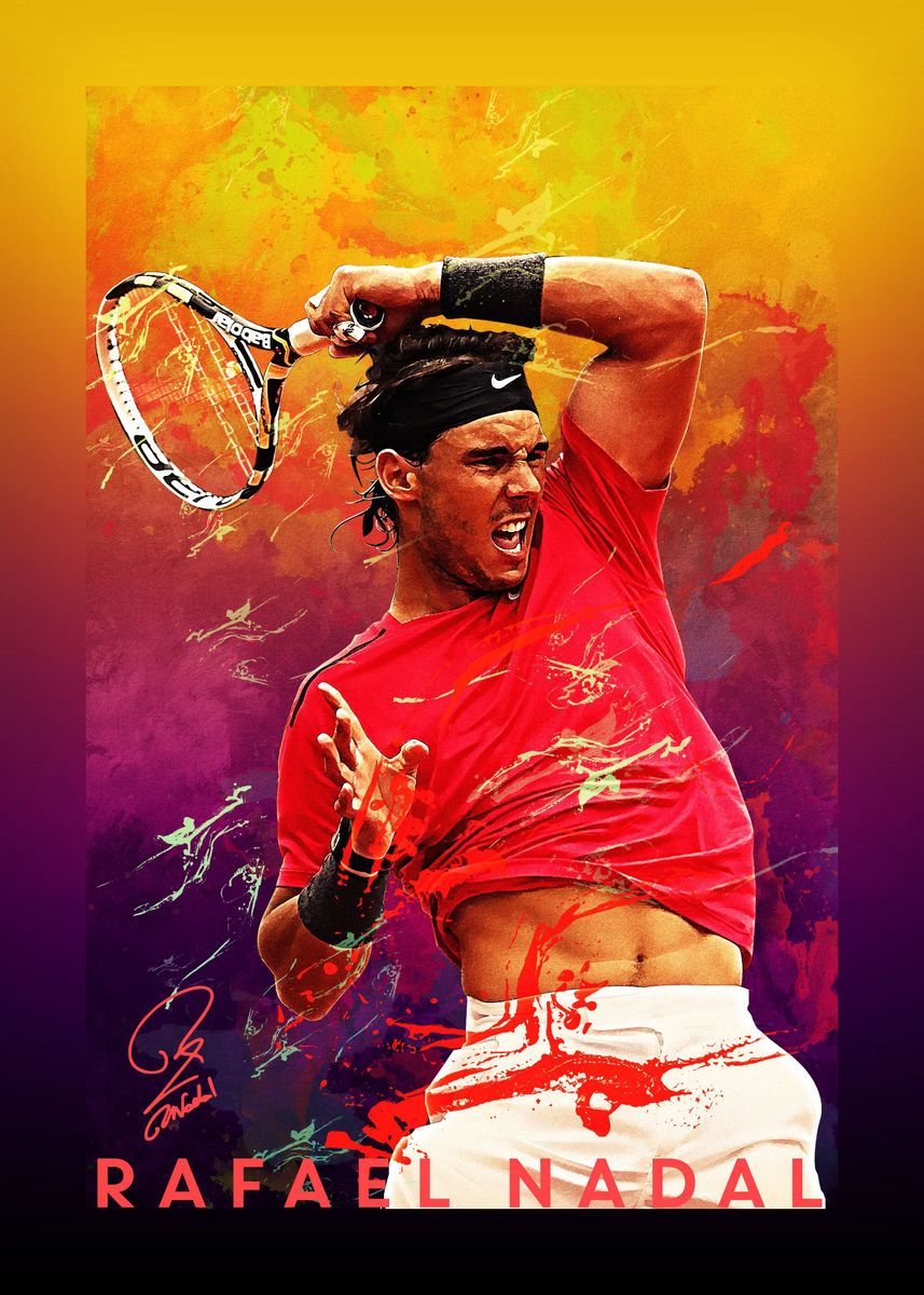 'Nadal 2012 French Open' Poster, picture, metal print, paint by KI RU ...