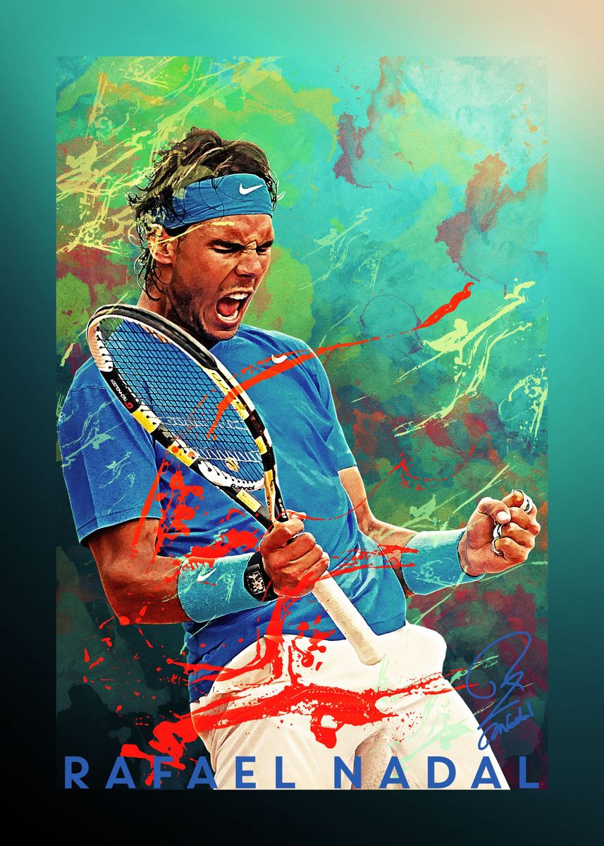'Nadal 2011 French Open' Poster, picture, metal print, paint by KI RU ...