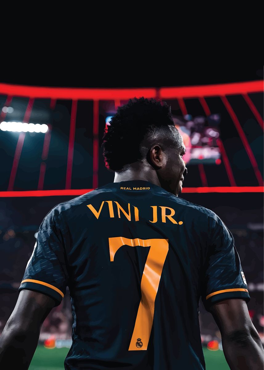 'Real Madrid Vini Jr ' Poster, picture, metal print, paint by Alex ...