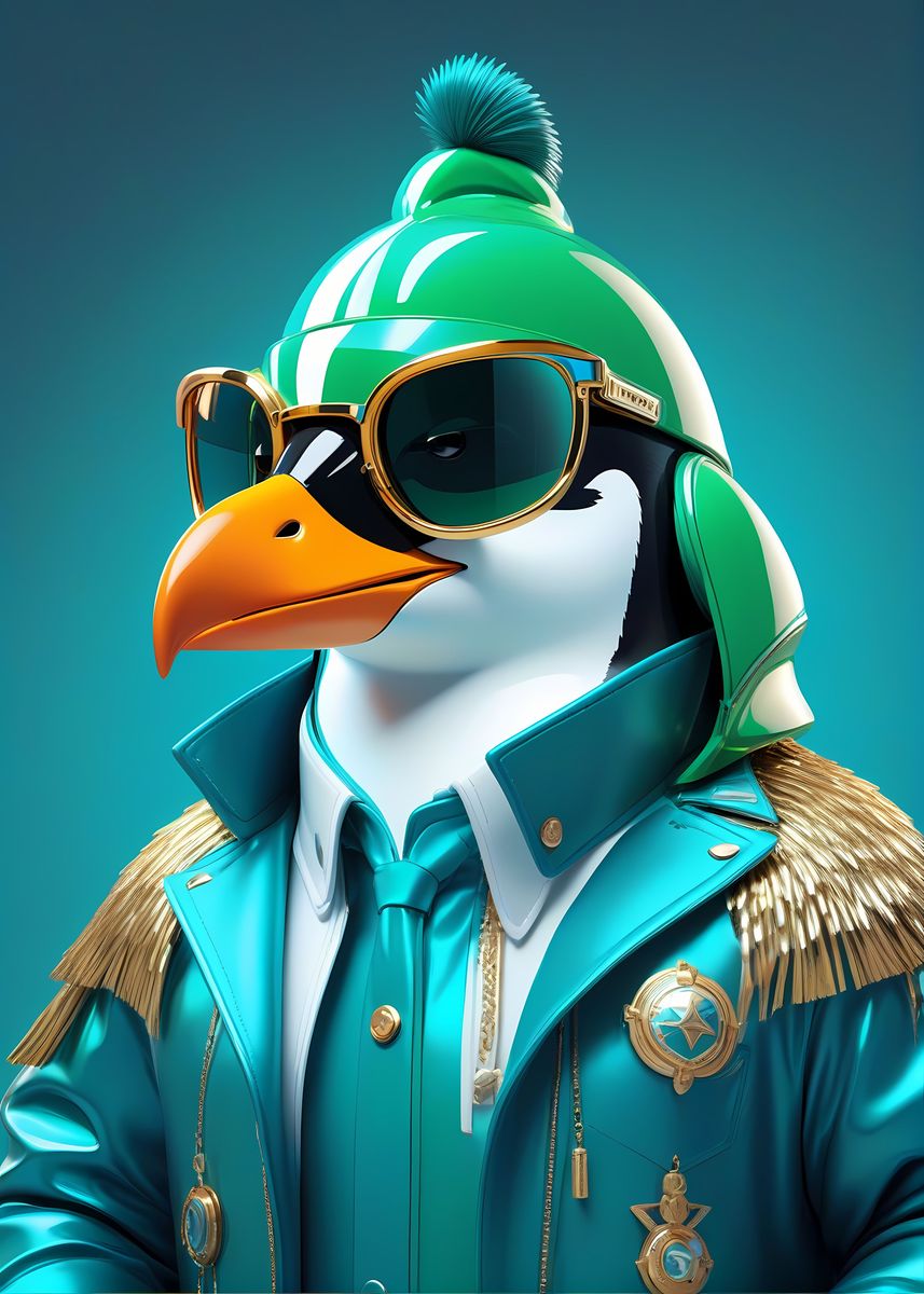 'Supreme Penguin ' Poster, picture, metal print, paint by Gangster Art ...