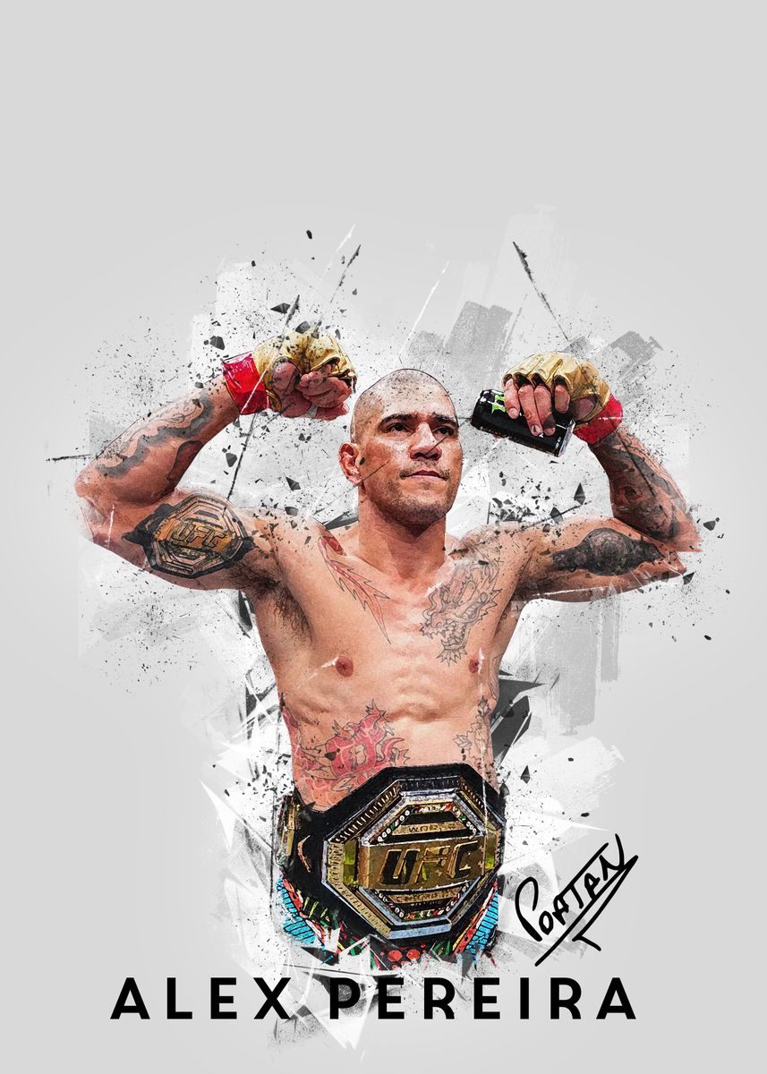 'Alex Pereira ' Poster, picture, metal print, paint by SA KE | Displate