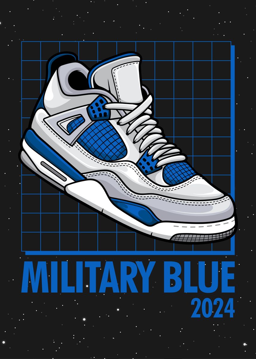 'Military Blue Shoes' Poster, picture, metal print, paint by Adam ...