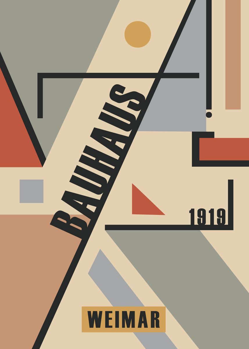 'Bauhaus Weimar 1919' Poster, picture, metal print, paint by ...