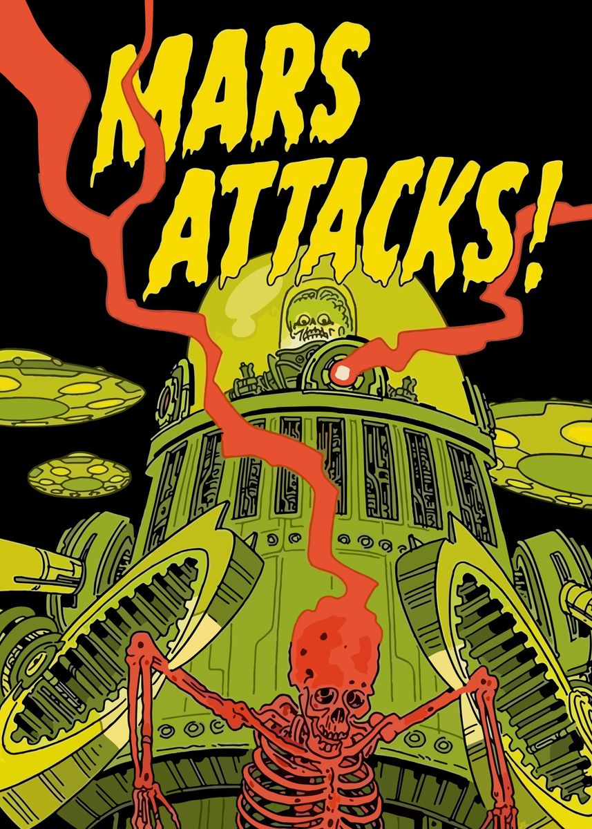'mars attack game' Poster, picture, metal print, paint by Ebiet ...