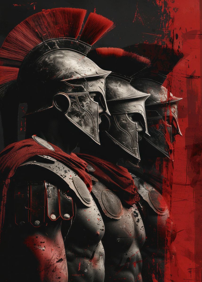 'Sparta Warrior' Poster, picture, metal print, paint by Byrdyak | Displate